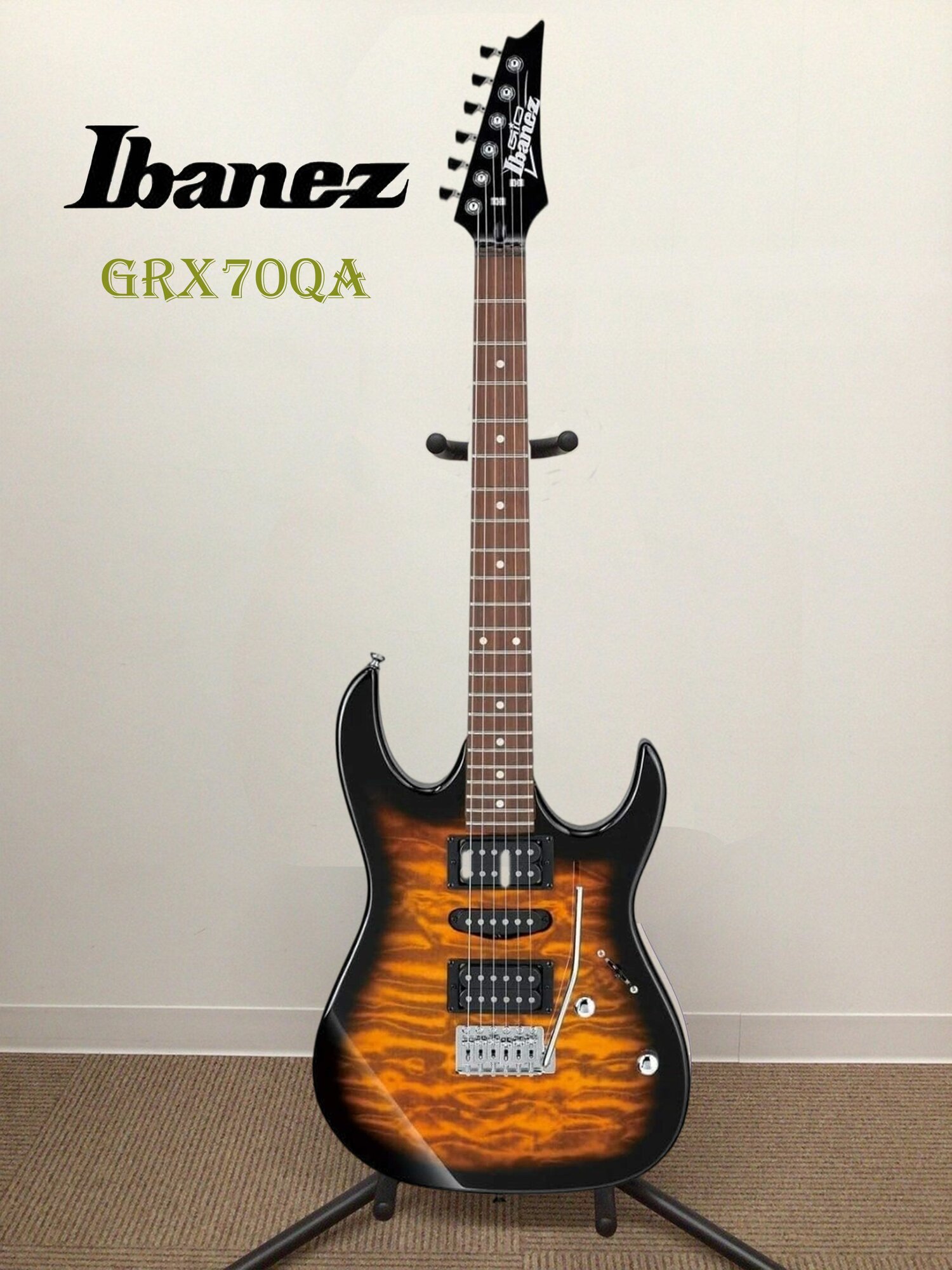 Ibanez Электрогитара 6-струнная, Электрическая гитара корпус Дерево