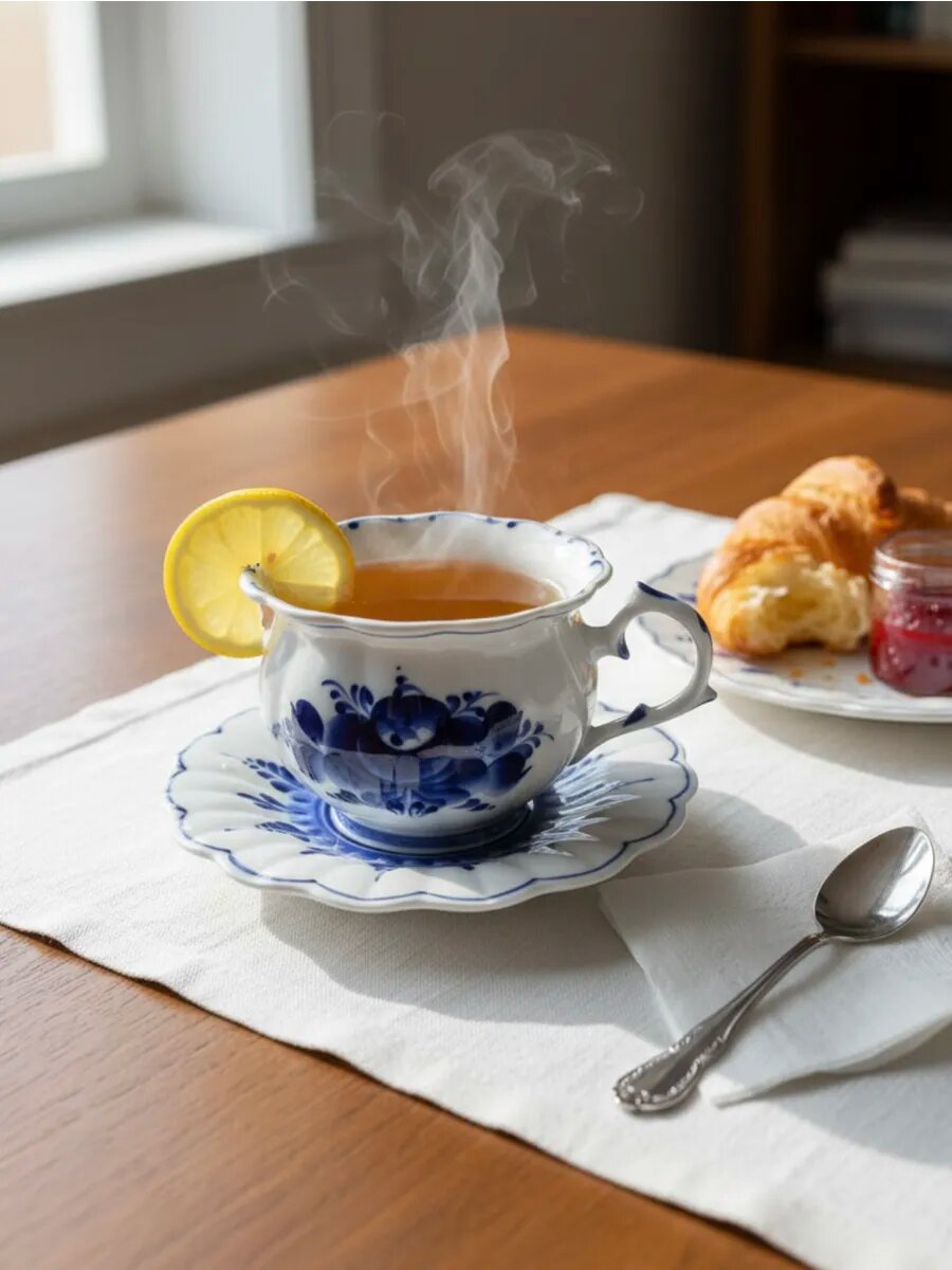 Чайная пара 390 мл фарфор