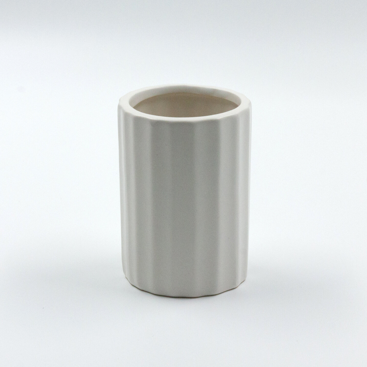 Стакан для зубных щеток Joy Home белая глазурь, 7,5х7,5х10,6 см. Объем: 220 мл