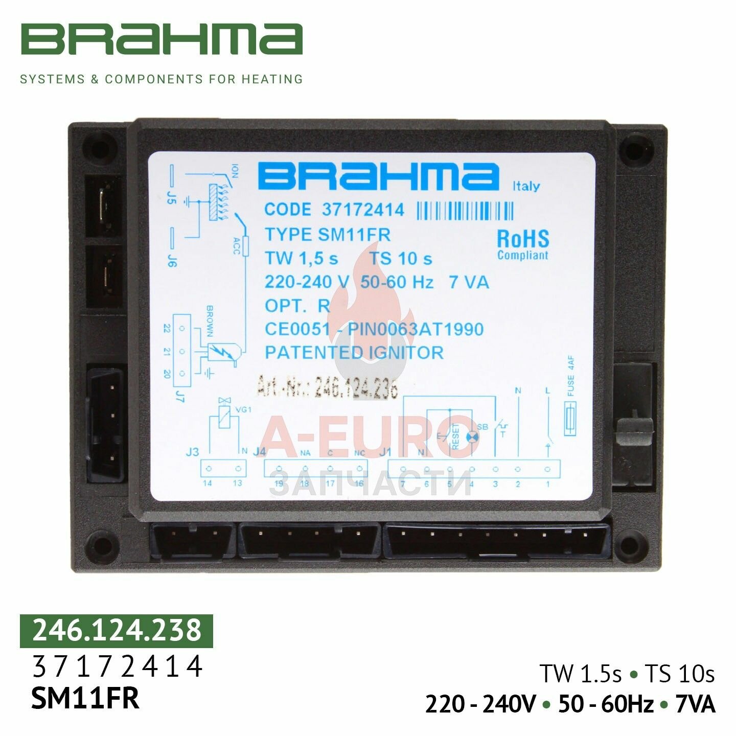 Блок управления горением Brahma CM381N.1, 30082312