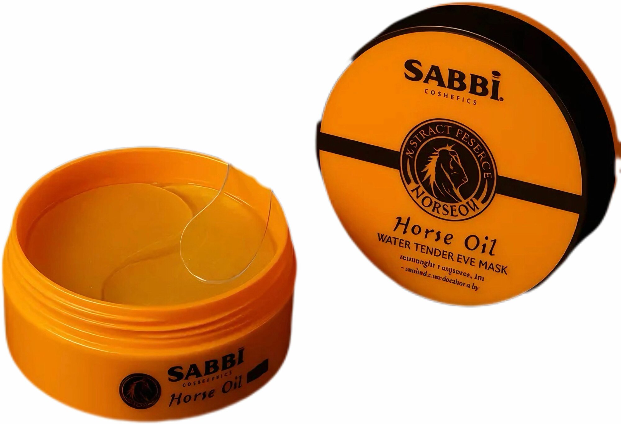 SABBI Патчи для глаз гидрогелевые с золотом Horse Oil EYE MASK 60 шт.