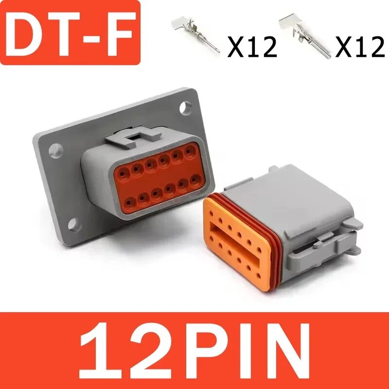 Разъем Deutsch DT-F 12pin, цвет DT Flange-12P