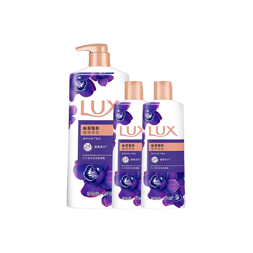 Гель для душа унисекс LUX Lotus Skin, 1L+350ml x 2