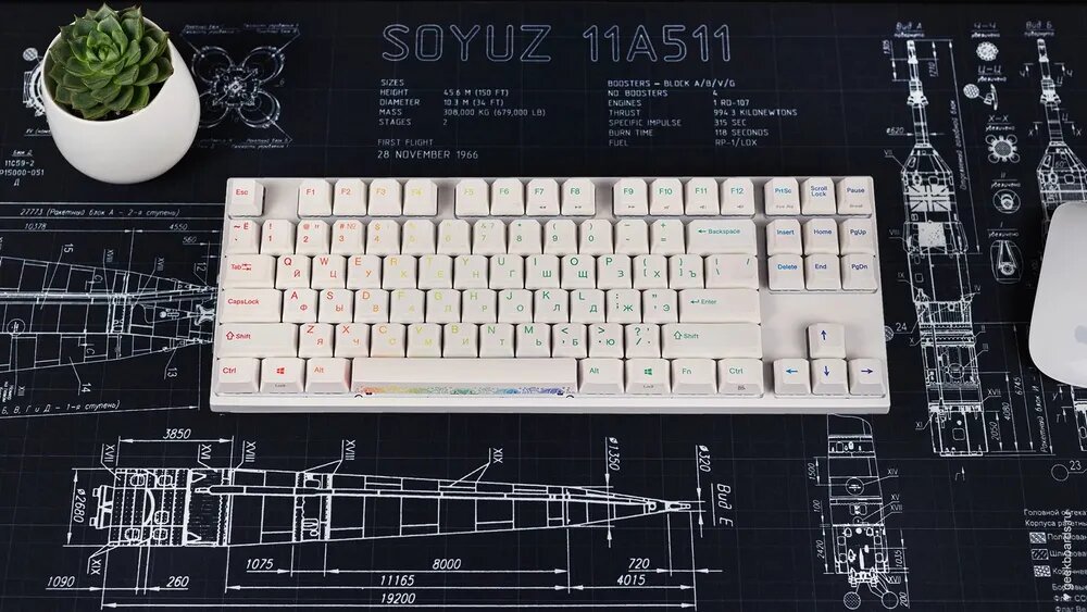 MAUSPAD GEEKBOARDS СОЮЗ Коврик для мышки черный 90x40см с прошитыми краями для игр — фото 1