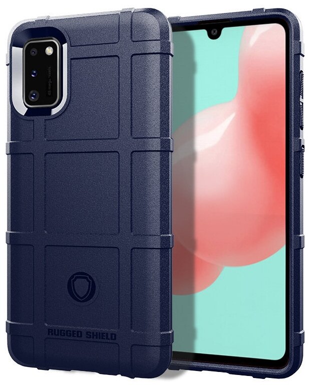 Чехол-бампер MyPads для Samsung Galaxy A41 SM-A415F (2020) противоударный усиленный ударопрочный синий