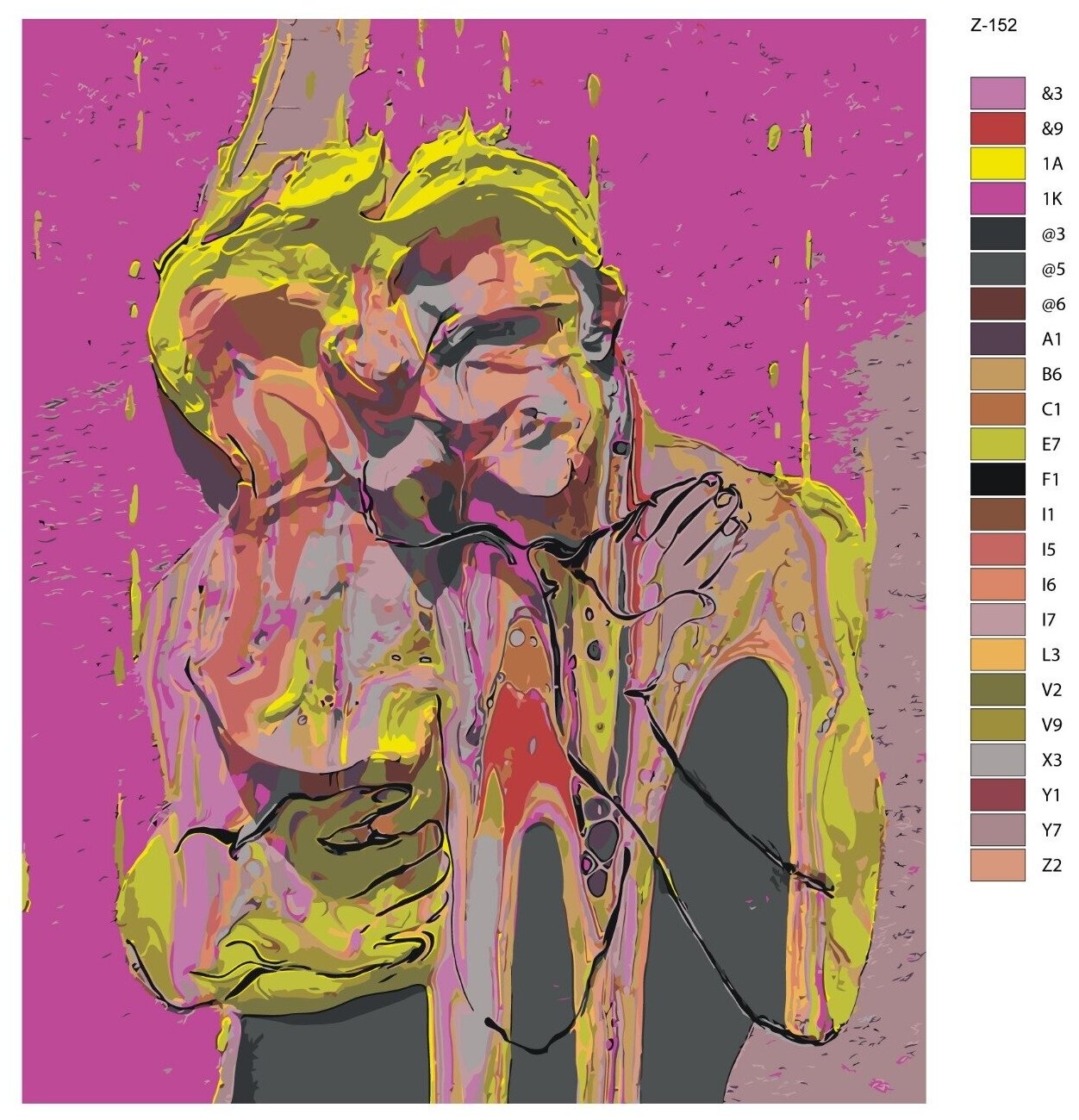 Картина по номерам Z-152 "Нежные объятия" 40x50