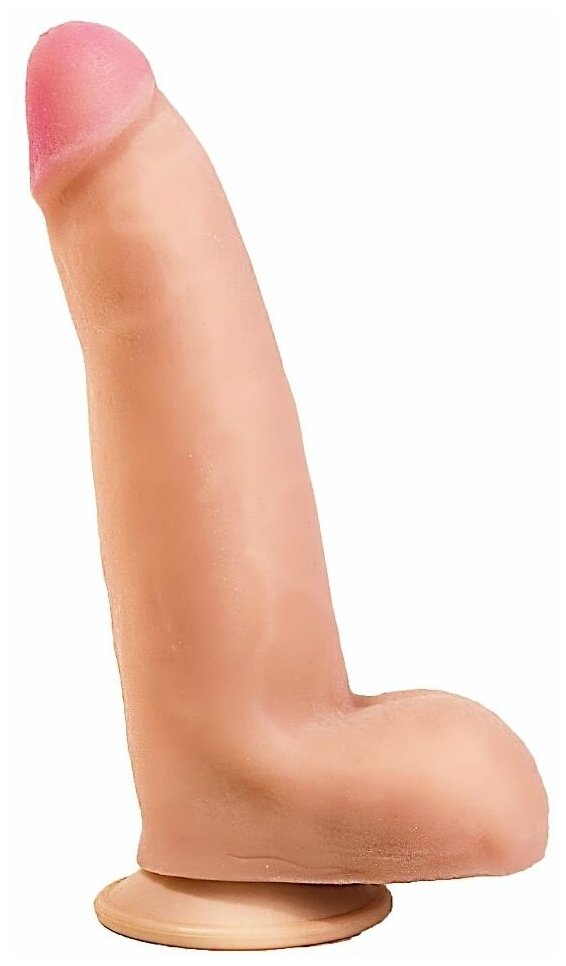 Реалистик-фаллоимитатор на присоске - 22 см, LOVETOY (А-Полимер), неоскин, телесный