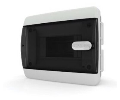 Щит встраиваемый 6 мод IP40, прозрачная черная дверца, CVK 40-06-1