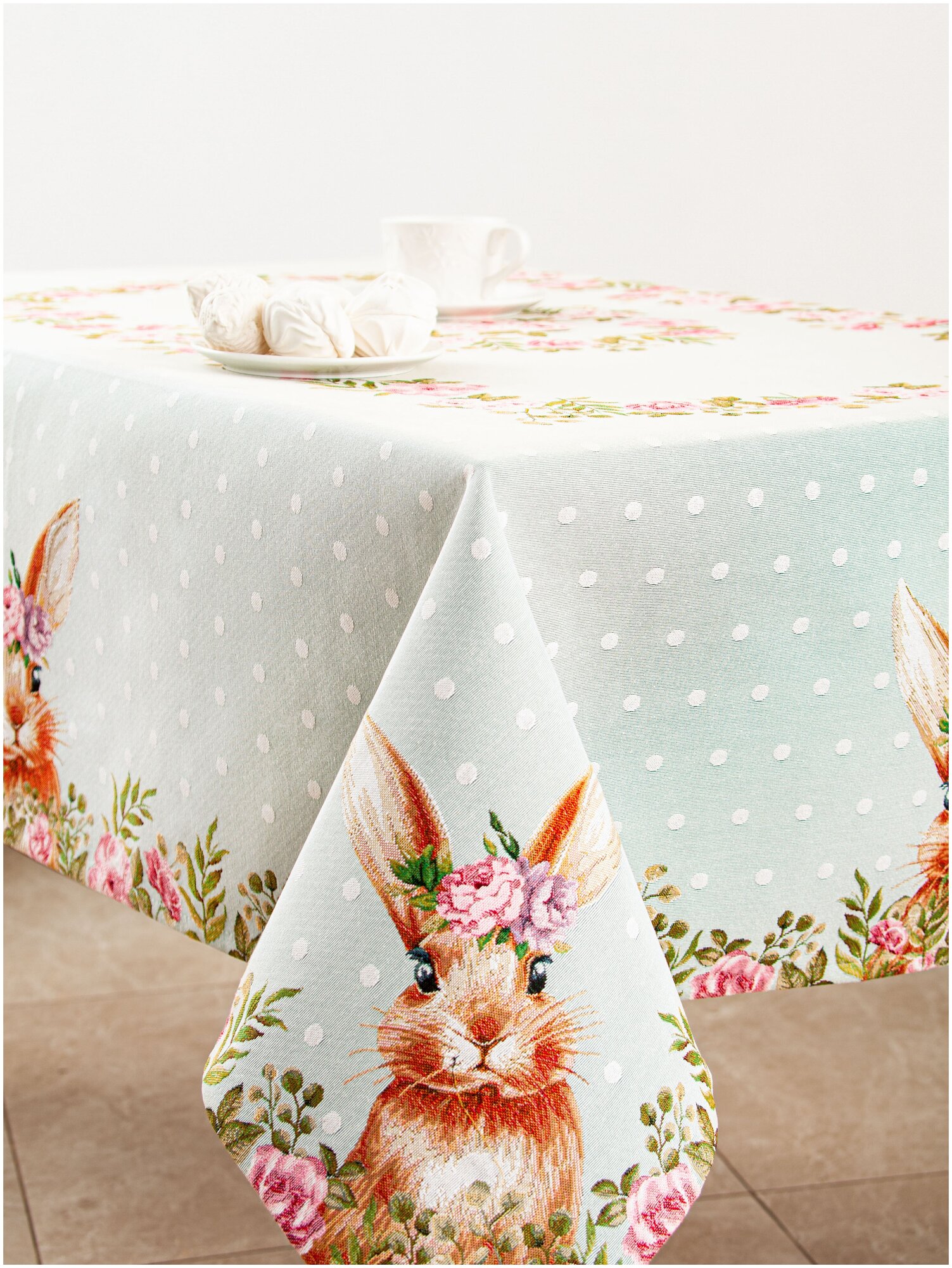 Скатерть Le Gobelin Пасхальная принцесса 140х250см