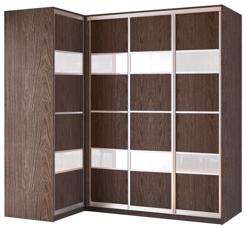 Шкаф-купе угловой Премьер-31 для одежды четырехдверный 100*220*60