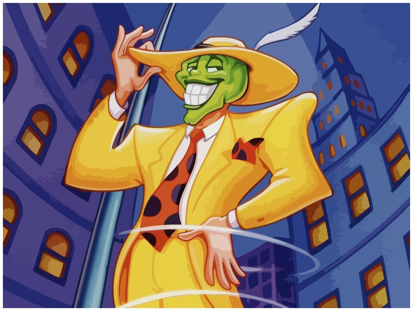 Картина по номерам на холсте маска джим керри - 1498