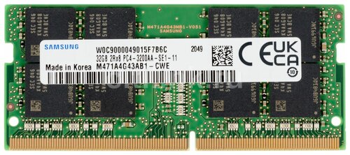 Оперативная память DDR4 3200 32gb SODIMM Samsung CL22 M471A4G43AB1-CWE ...