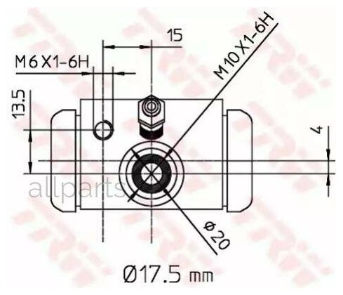TRW BWC243 цилиндр тормозной колсный