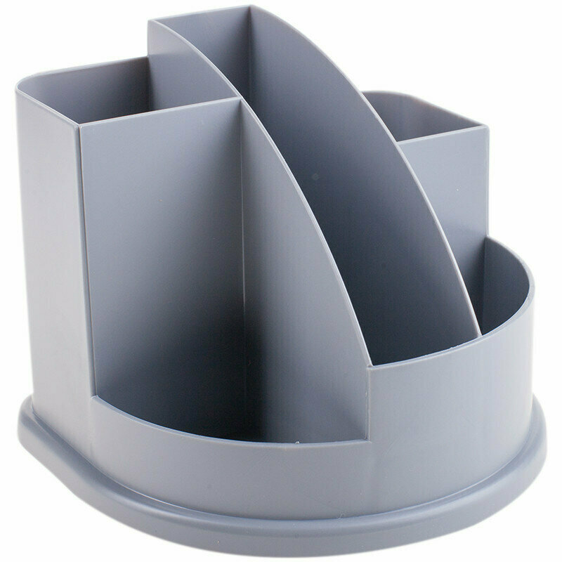 Настольная подставка СТАММ "Авангард", пластиковая, серая, 161760