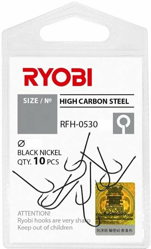 Крючок рыболовный RYOBI RFH-0530 №14 ( упк. по 10шт.)