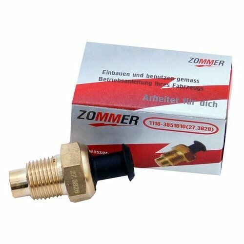 Датчик температуры охл. жидкости ВАЗ-Калина,2170,2115,2123 (на стрелку) н/о (27.3828) ZOMMER 11183851010