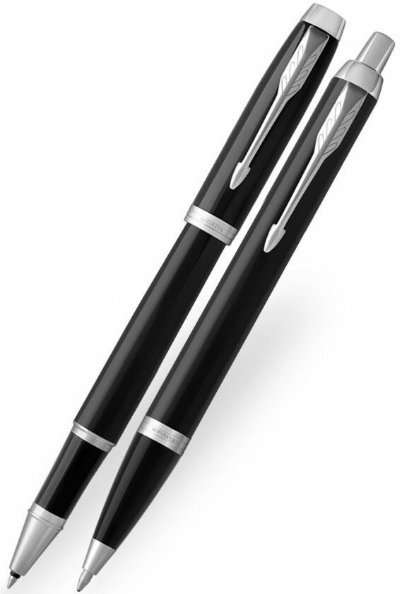 Набор Parker: Ручка роллер и Шариковая ручка Parker IM Core Black CT 1931665 и 1931658