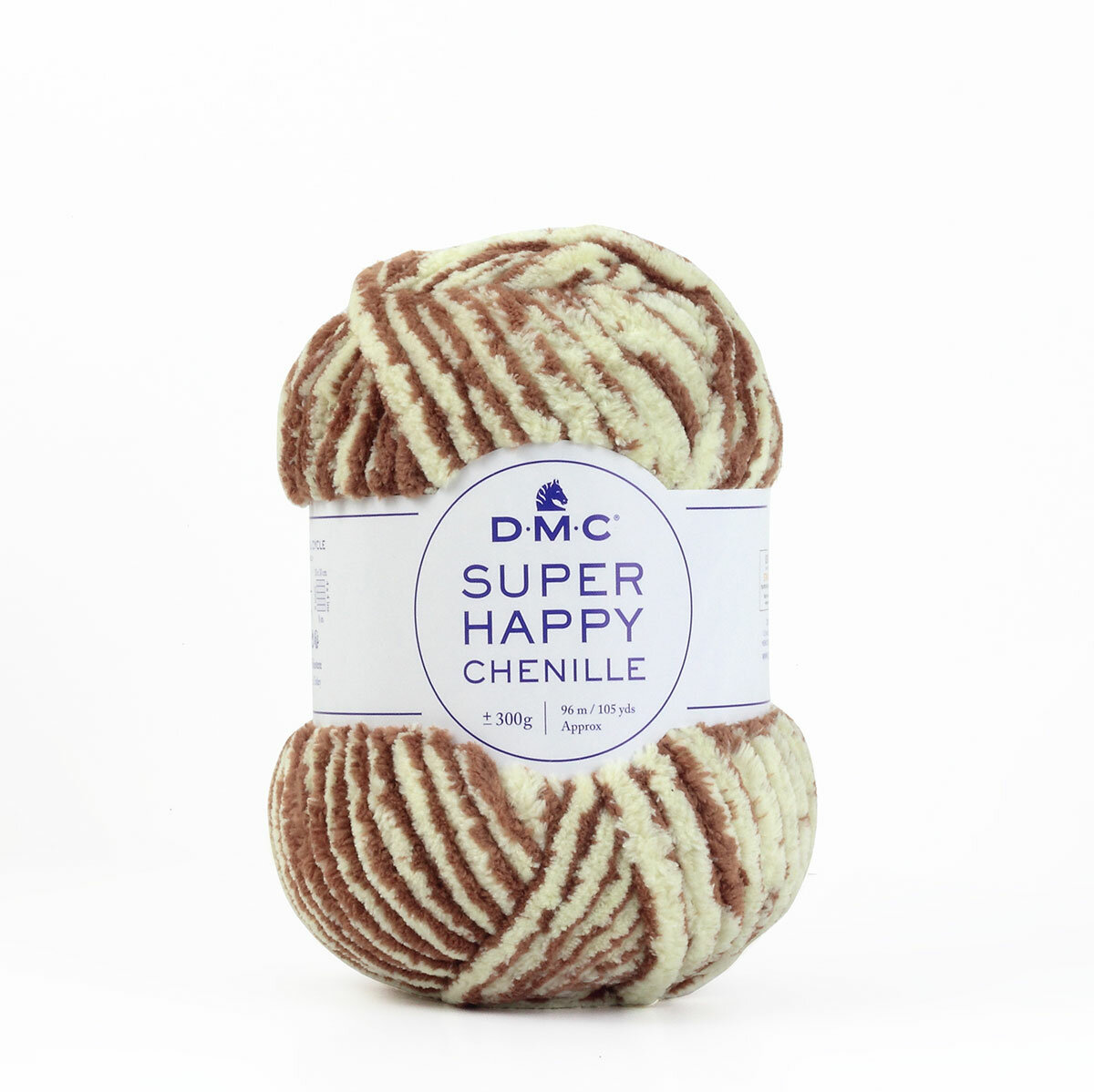 Пряжа "DMC" 8144 Super Happy Chenille 100% полиэстер 300 г 93 м 154 коричнево-бежевый