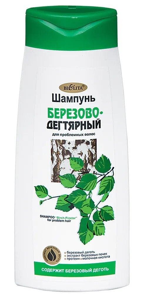 Шампунь для волос Белита березово-дегтярный для проблемных волос