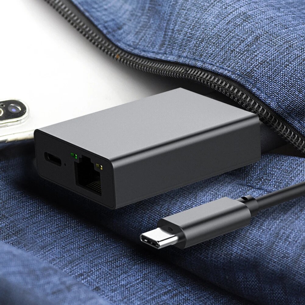 Интернет-кабель Type-C к RJ45 Plug and Play USB-адаптер типа C к RJ45 Lan Поддержка зарядки PD для мобильного телефона/планшета