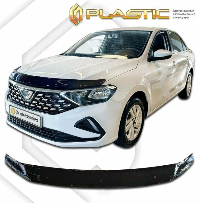 Дефлектор капота Jetta VA3 2019 - н. в. Черный глянцевый СА Пластик