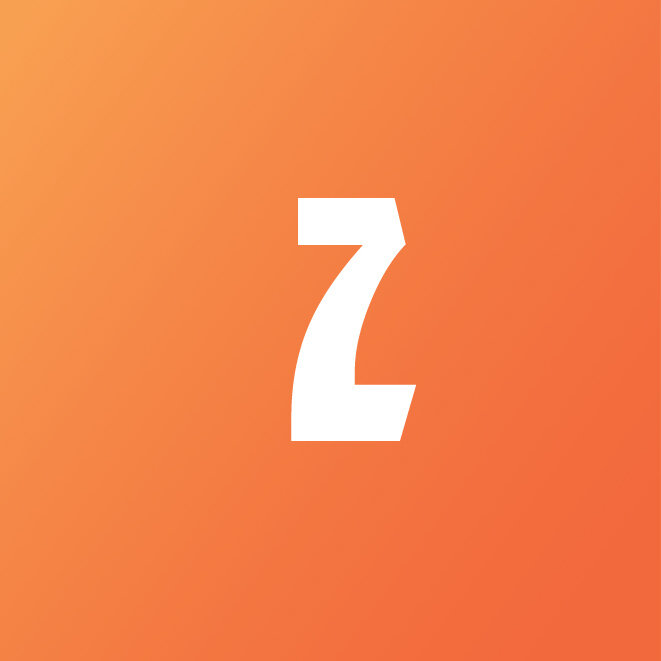 Буква Z из акрила для вывесок 5 см / шрифт 2 белый