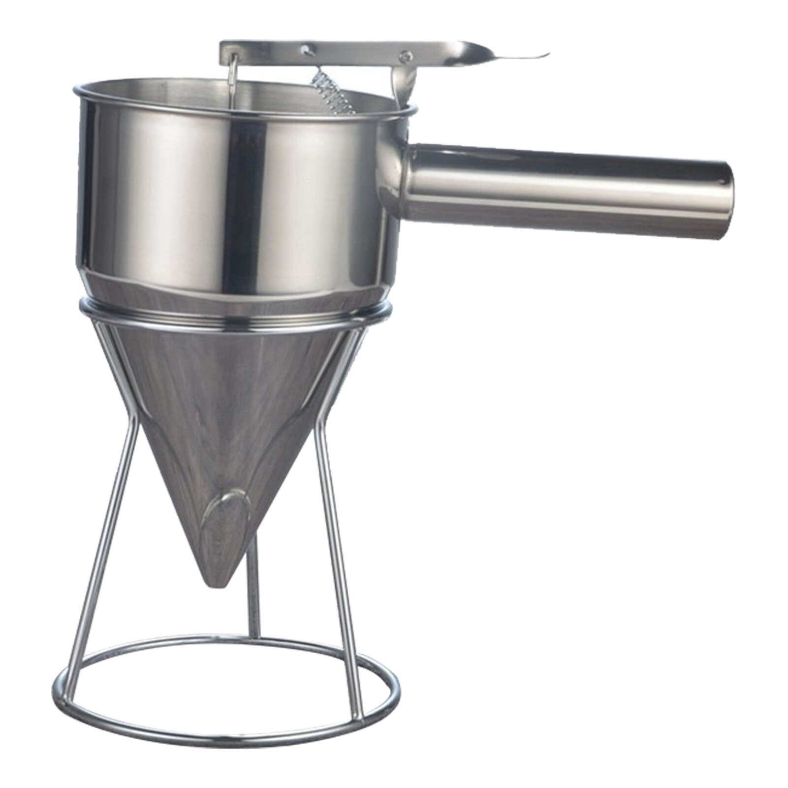 Диспенсер для блинного теста из нержавеющей стали, воронка для выпечки торта, диспенсер со стабильной стойкой для вафель с шариками такояки