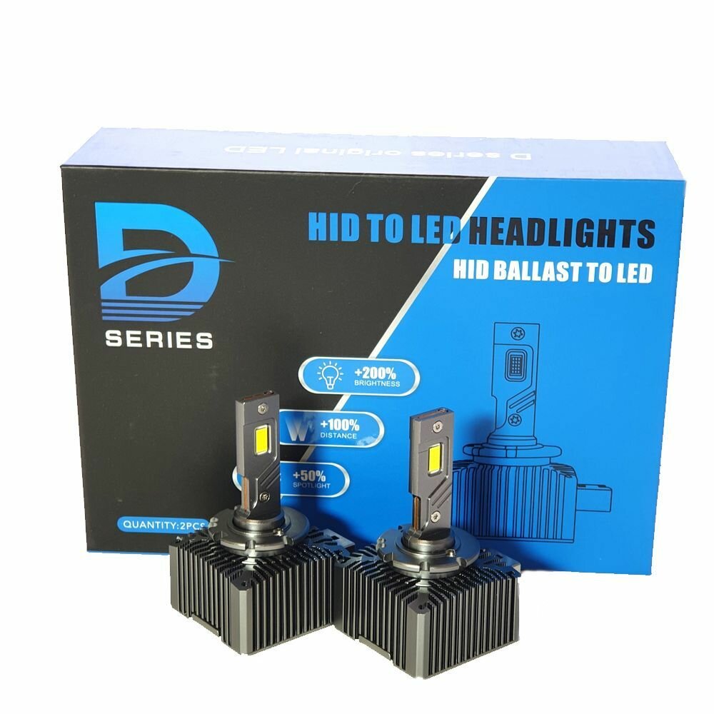 Led лампы в линзы D1S светодиодные 12000Lm Lightbay Silver Line D1R вместо ксенона