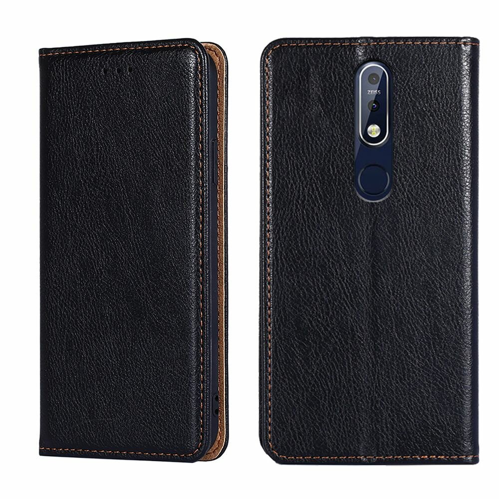 Чехол-книжка MyPads для Nokia 7.1 / Нокиа 7.1,(черный)