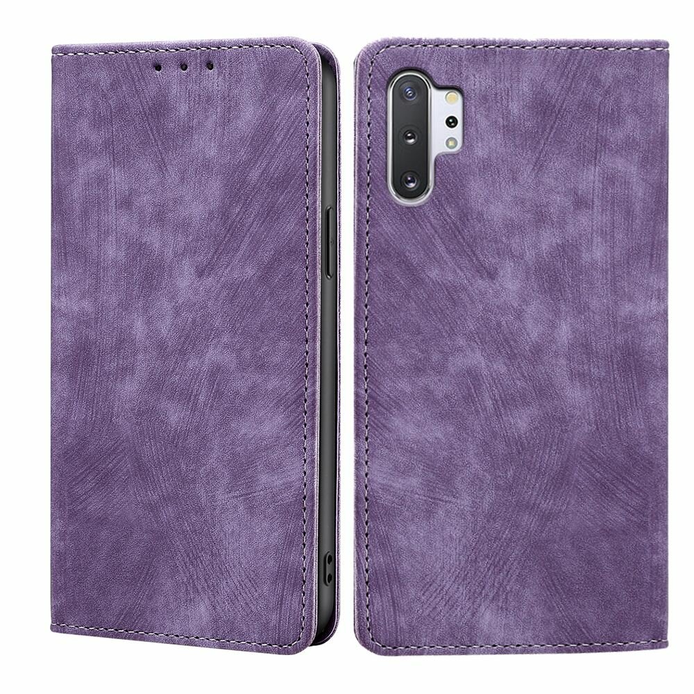 Чехол-книжка MyPads для Samsung Galaxy Note 10+ Plus / Самсунг Ноте 10 Плюс мягкое прикосновение (фиолетовый)