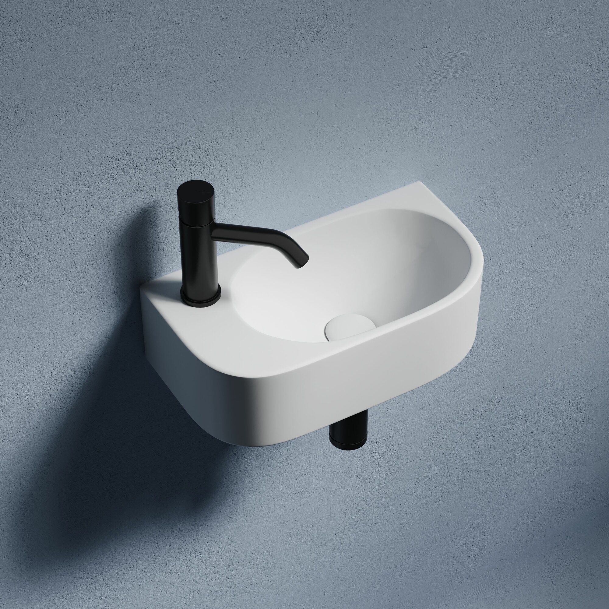 Раковина подвесная Ceramicanova Element CN6066R 40,9×22,4 см, белый санфарфор — фото 1
