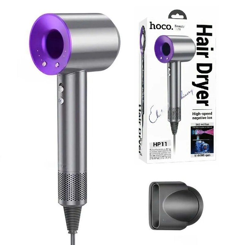 Фен Hoco HP 11, 1600 Вт, сиреневый