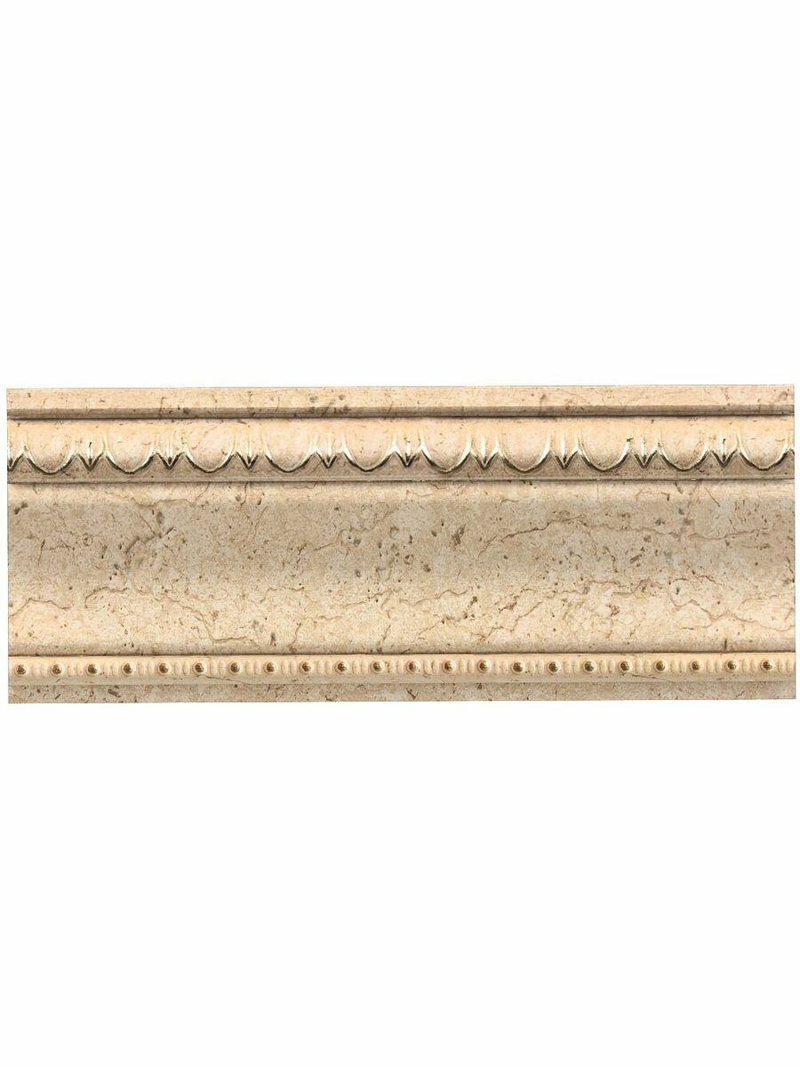 Плинтус потолочный Молдинг на стену декор, 1100х60х18 мм Мрамор - 2 шт.