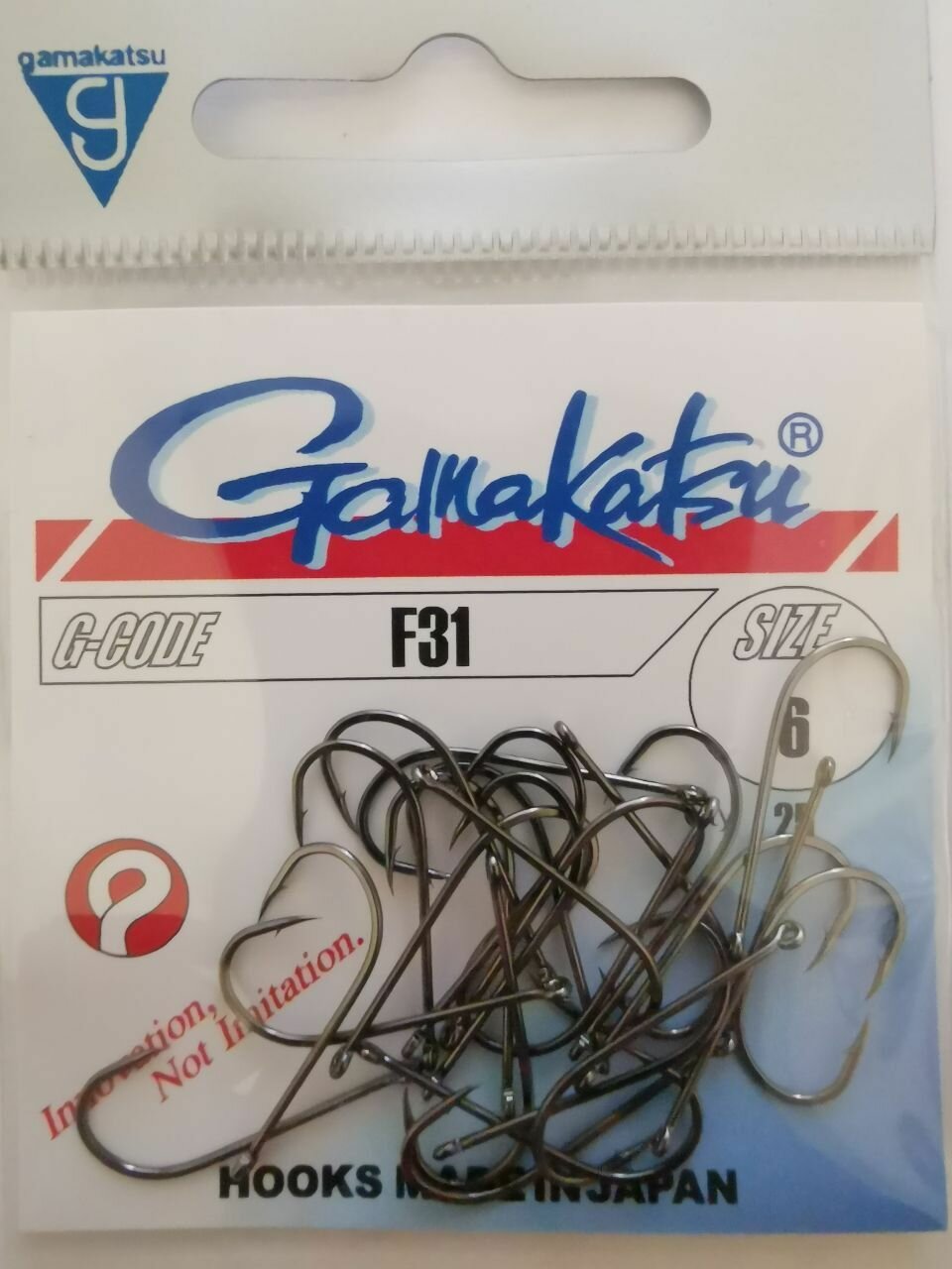 Крючок Gamakatsu F31 №6 (25шт)