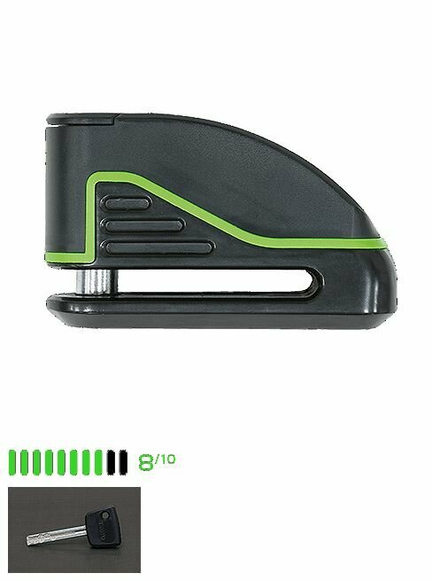 Замок мото CITADEL CBR 10мм/K на тормозной диск, ключ Германия