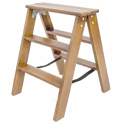 Стремянка деревянная жако двусторонняя 3 ступени, натуральный бук