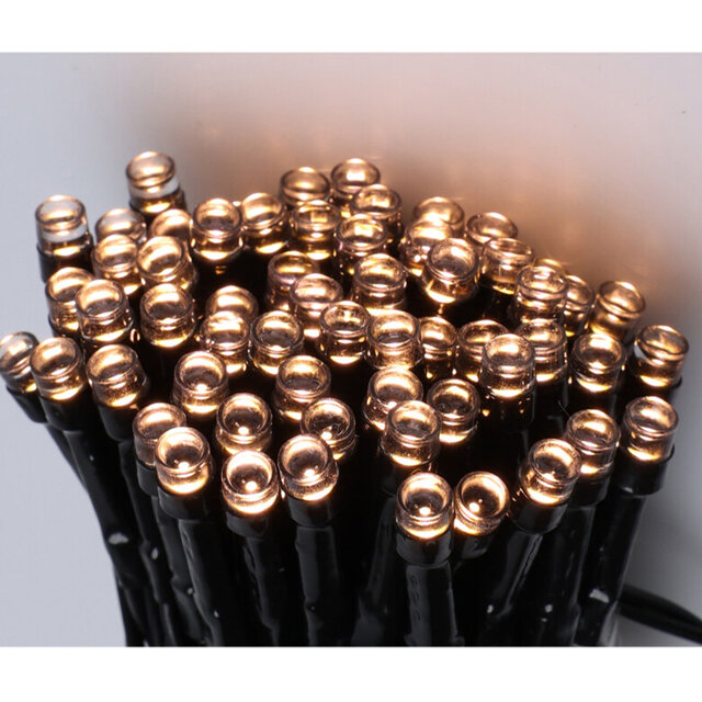 Гирлянда на солнечной батарее Solar Garden 24 м, 400 теплых белых LED, черный ПВХ, IP44, Koopman, DX9520010