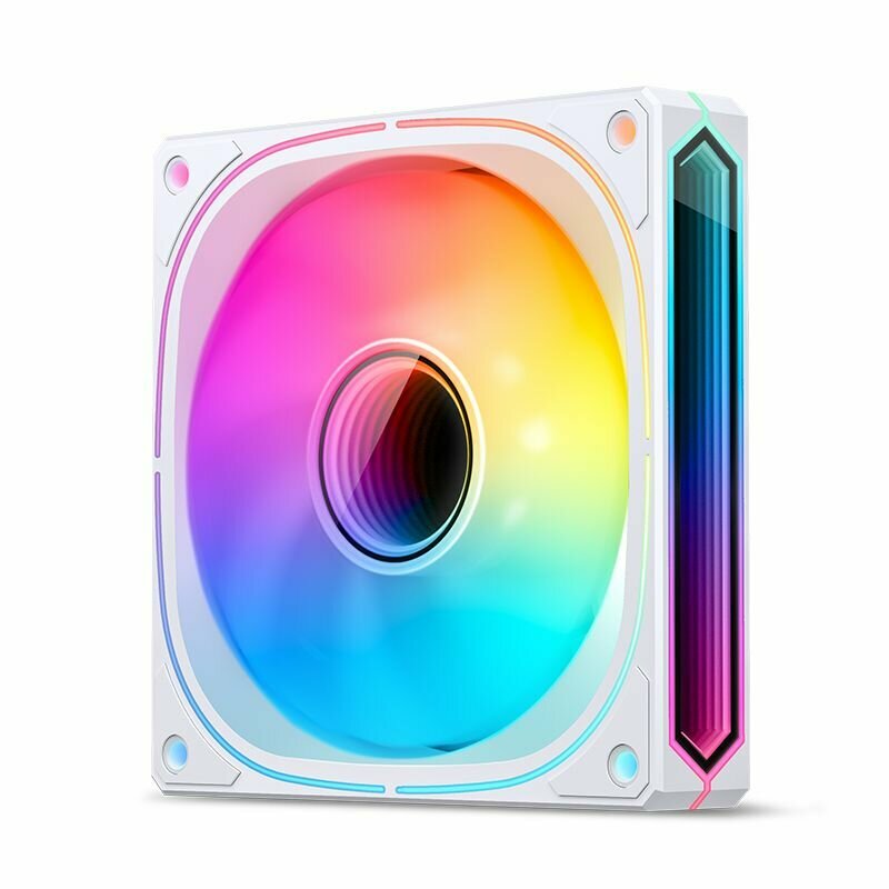 Вентилятор для корпуса JONSBO FR-505W 120х120х25мм (PWM, ARGB LED, 800-1500об/мин, белый)