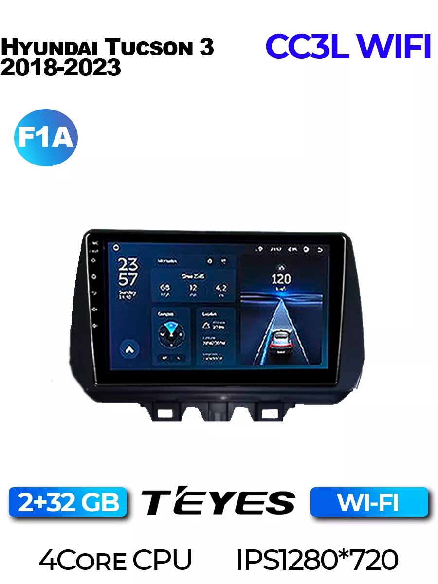Андроид магнитола Teyes CC3L WIFI Hyundai Tucson 3 2+32