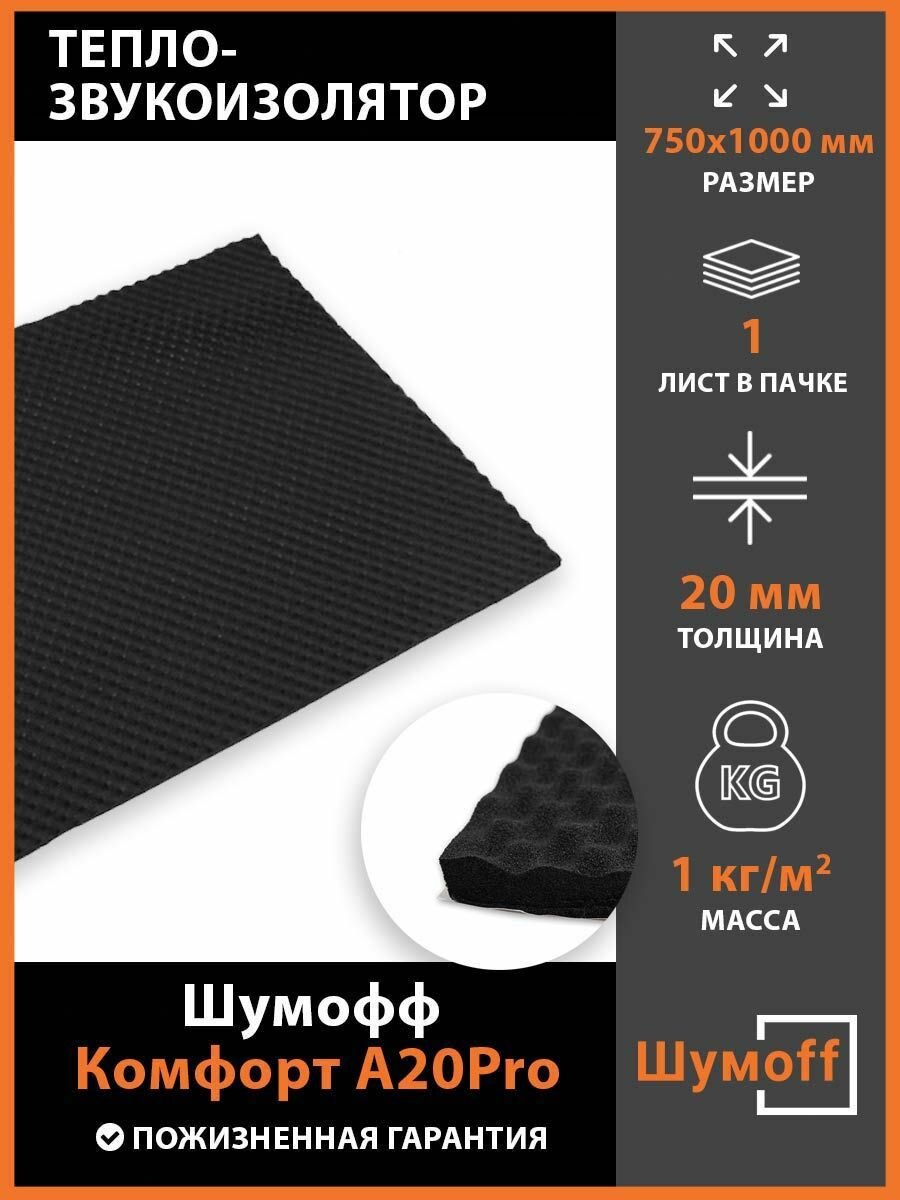 Плеяда Тепло-звукоизоляция Комфорт А20PRO (1 листа)