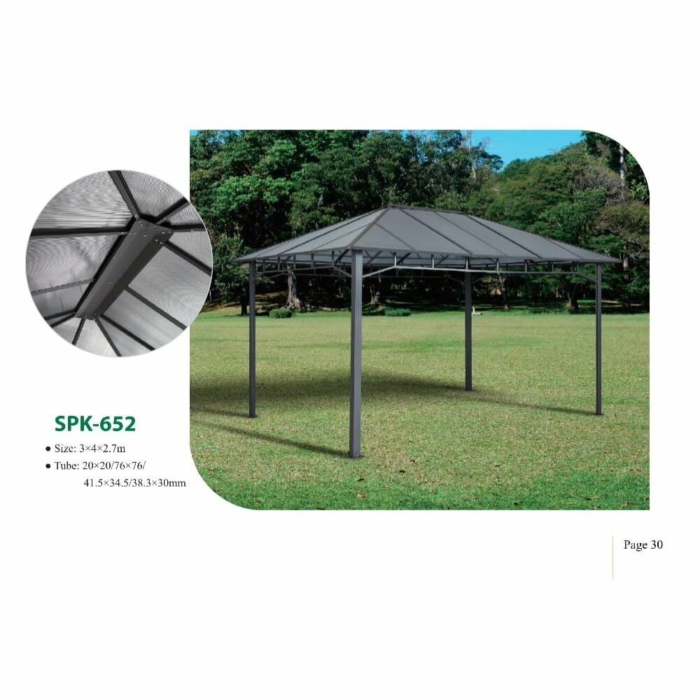 Беседки алюминиевые 3 метра на 3 метра spk-652vr503