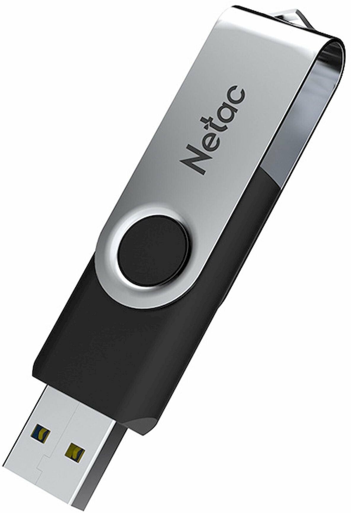 Флешка 64GB "Netac U505" (NT03U505N-064G-30BK) USB3.0 черный/серебристый 1шт