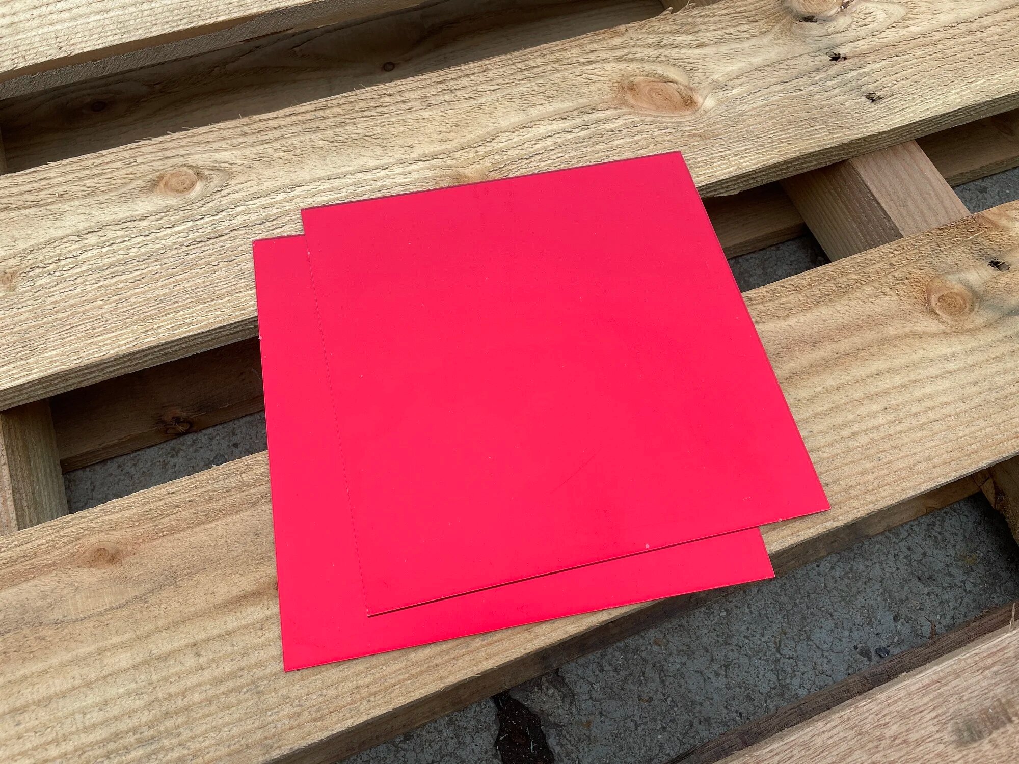 Цветной акриловый зеркальный лист 200*300 мм Красный, 2Pieces Per Pack, Red