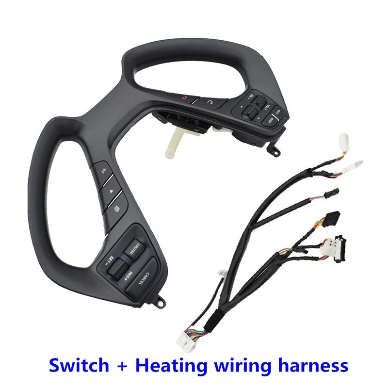 Хорошее качество, многофункциональный круиз-контроль, кнопка модификации рулевого колеса, поддержка Bluetooth-телефона для KIA K3 KS3 black-Heatingwire