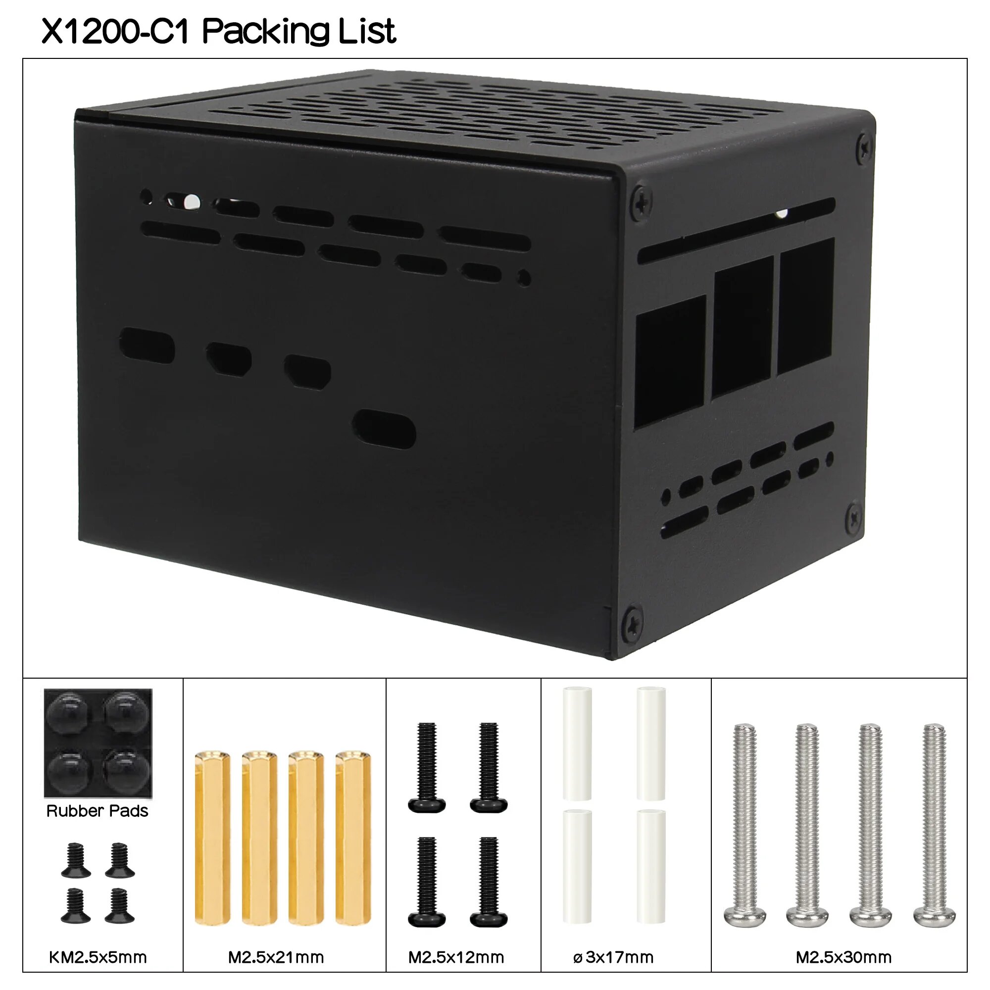 Металлический корпус Geekworm X1200-C1 для Raspberry Pi 5