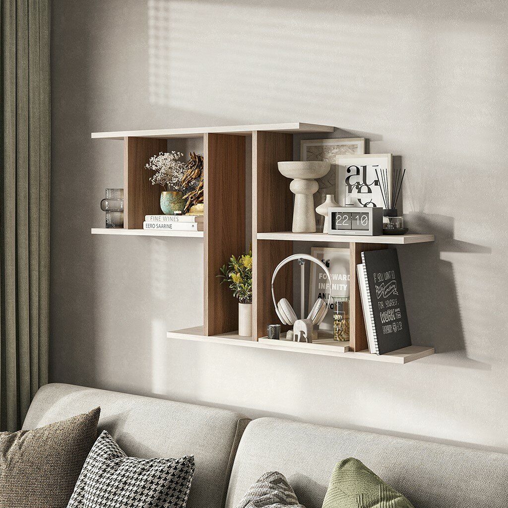 Полка навесная (1050*600*180) для гостиной, прихожей, спальни настеная