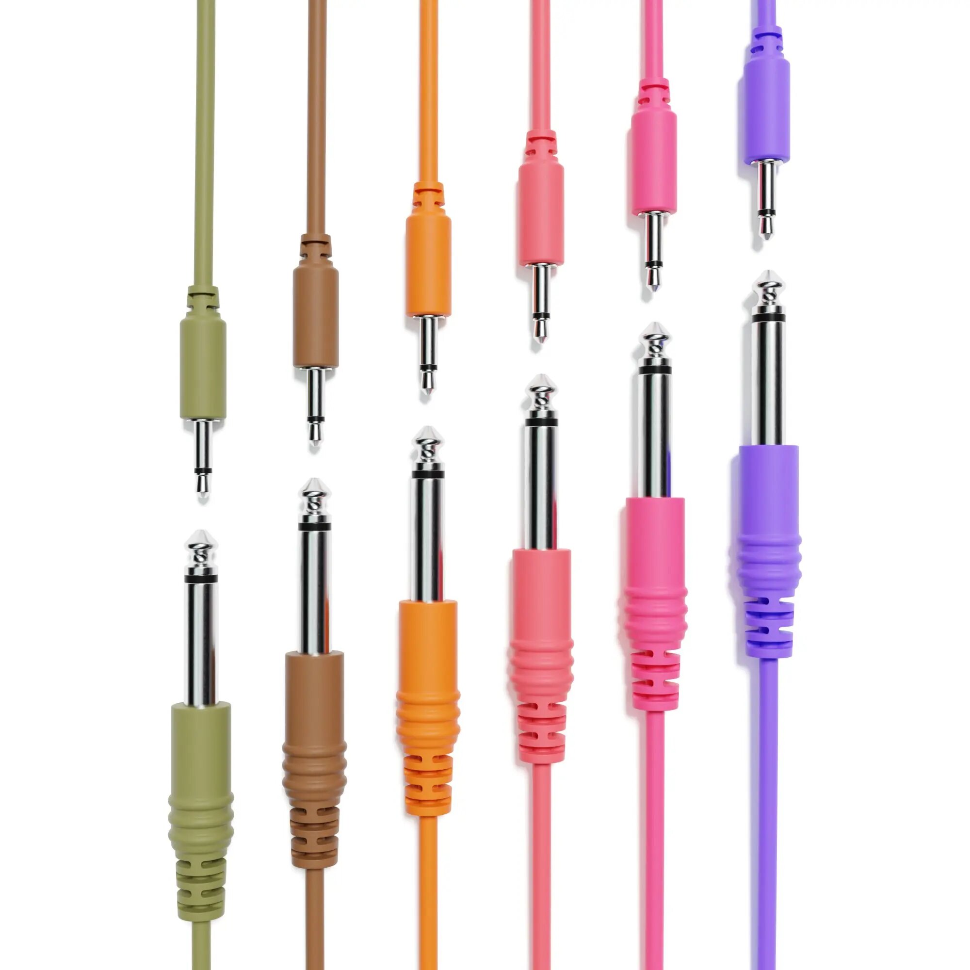 ExcelValley Моно Патч Кабели TS 3,5мм - 6,35мм Eurorack 6B-Pack, 200 cm - 79 inch