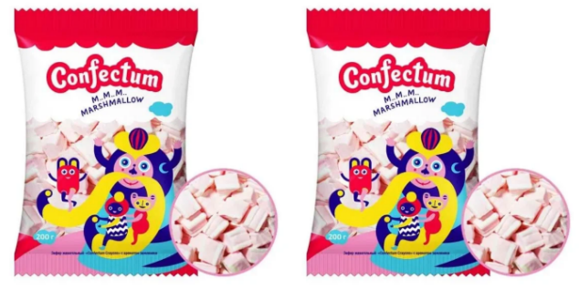 Маршмеллоу Confectum Crayons Мелки, 200 гр, 2 шт