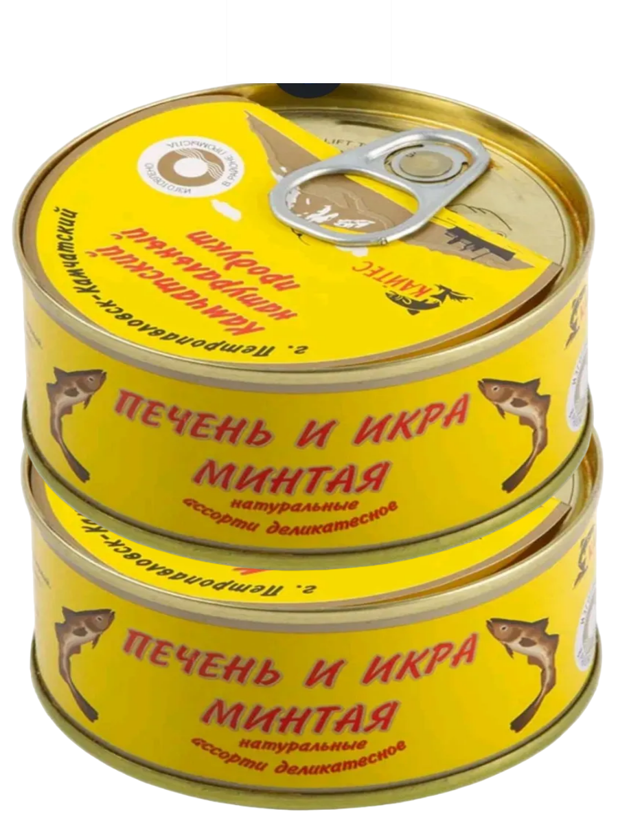 Печень и икра минтая 120 гр*2шт