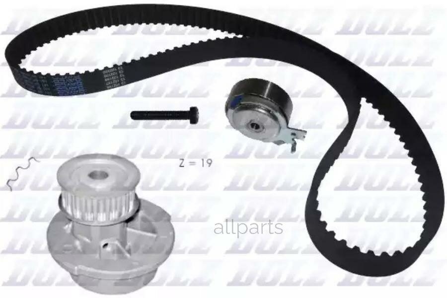 DOLZ KD021 Комплект ГРМ с водяной помпой (помпа ремень ролик комплект крепежа) ASTRA CORSA VECTRA 1.4 / 1.6
